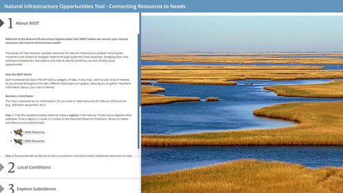 Natural Infrastructure Opportunities Tool - Engineering With Nature