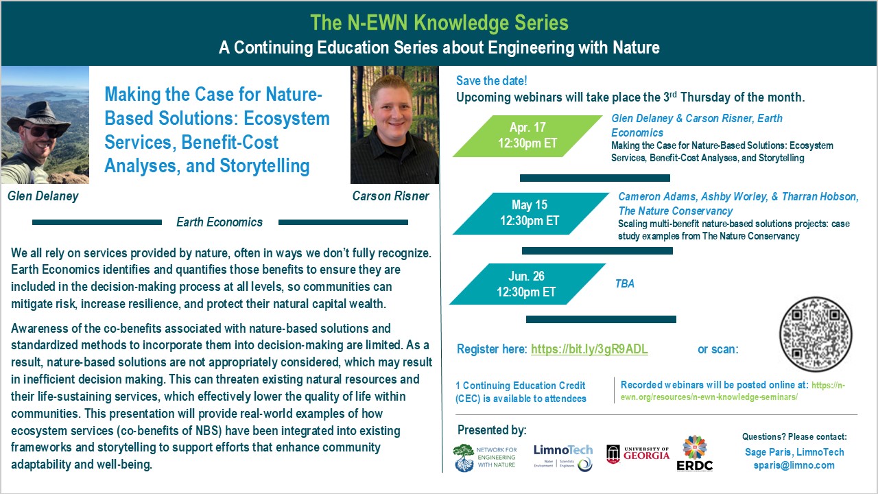 N-EWN Seminar: Making the Case for Nature-Based Solutions: Ecosystem ...